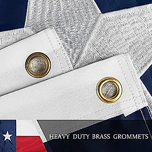 POZOY Deluxe 3x5 ft Texas Flag For Outside, TX State Flags Longest Lasting, Double Sided, Heavy Duty Nylon, Embroidered Star, Sewn Stripes, Brass Grommets Perfect for Outdoors!…