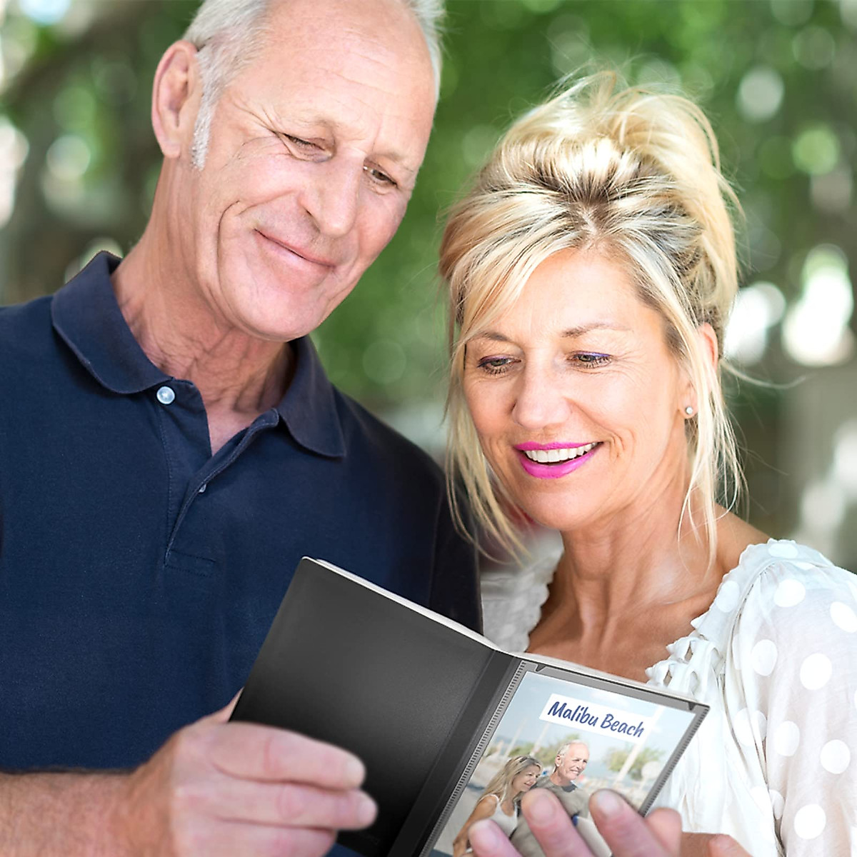 CRANBURY Small Picture Book for 4x6 Photos - (Black, 2 Pack), 4 x 6 Portfolio Binder with Customizable Cover, 24 Pages Hold 48 Pictures, Art Presentation Folder for Postcards, Kids Photo Albums 6x4