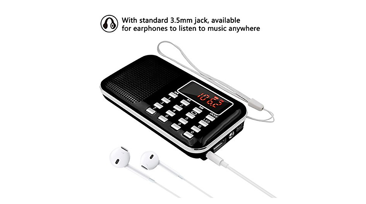 LEFON Mini Digital Radio: Portable Music & AM/FM Player