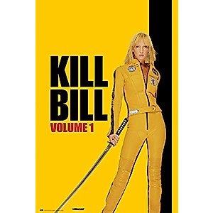 POSTER STOP ONLINE Kill Bill Volume 1 - Movie Poster (Regular Style - Black Mamba & Katana) (Size 24 x 36)