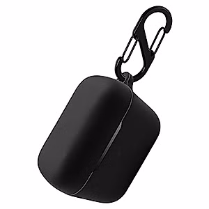 Geiomoo Silicone Carrying Case Compatible with Sennheiser CX, Sennheiser CX 400BT, Portable Scratch Shock Resistant Cover with Carabiner (Black)