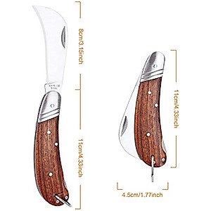 LCDCM Grafting knife/bud shoot knife/pruning knife/portable orchard stainless steel straight blade and Hawk blade (Single-Edged Knife)