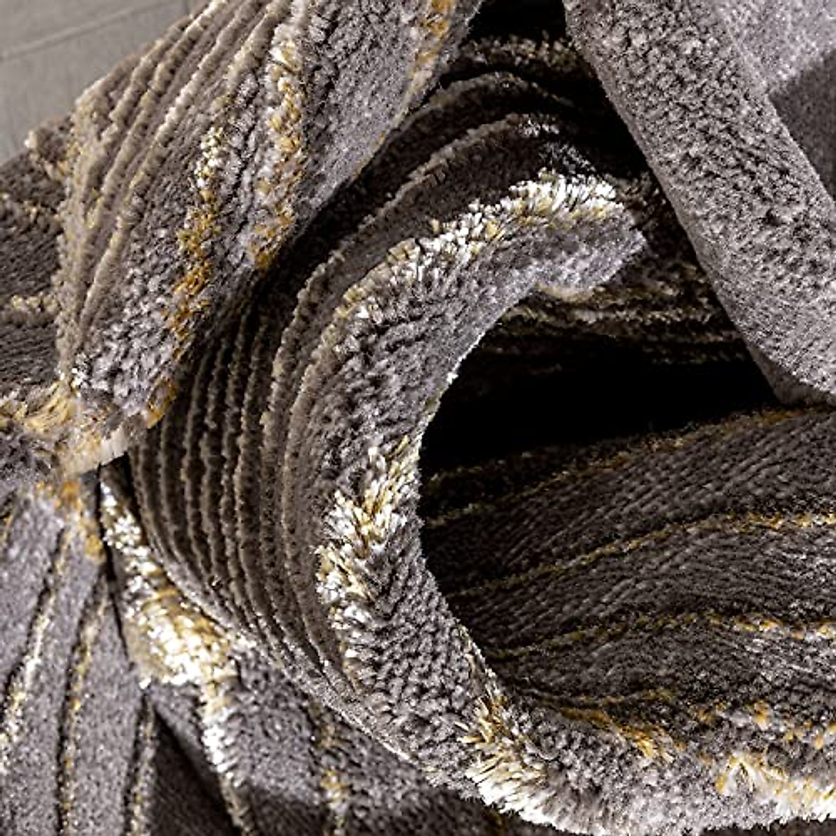 Well Woven Fairmont Madeline 7'10" X 9'10" Grey Retro Marble Pattern Glam Area Rug