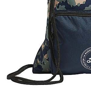 adidas Classic 3s 2.0 Sackpack, Essential Camo Crew Navy-Silver Green/Crew Navy, One Size