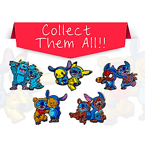 Whimsical Enamel Pin - Playful Character Duo Pin for Animation Fans, Horror Pin, 2 Inch Zinc Alloy Lapel 90s Pin, Funny Enchanting Nostalgic Collectible Pin