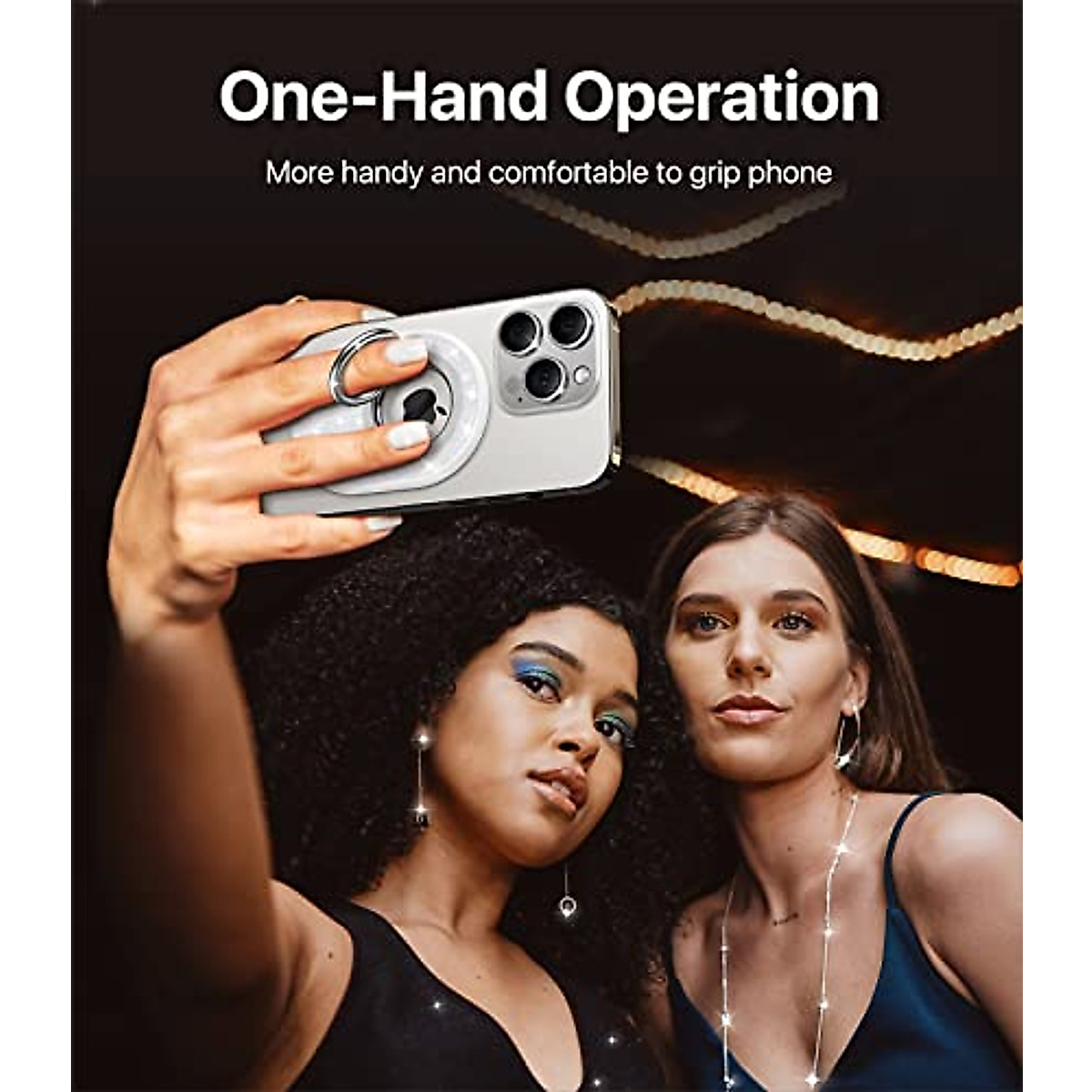 andobil Magnetic Phone Grip Bling & Pink