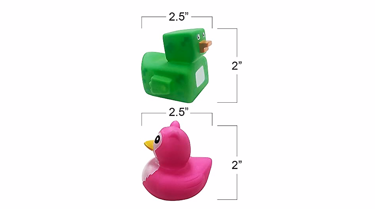 Fun Rubber Duckies Pack for Kids - 12 Assorted Toys