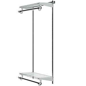 Rubbermaid Configurations Custom Add On Closet Shelving & Closet Organizer Kit, 48-Inch, Titanium, Organization/Storage for Clothes/Shoes/Jackets/Purse