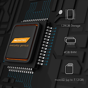 NUU A15 Cell Phone 4GB + 128GB, Unlocked for Mint, Metro, T-Mobile, Qlink and More, Perfect for Teenagers, Dual SIM 4G, Octa-Core Helio G36 2.2GHz 6.5" HD+, Android 13, Purple, US Warranty