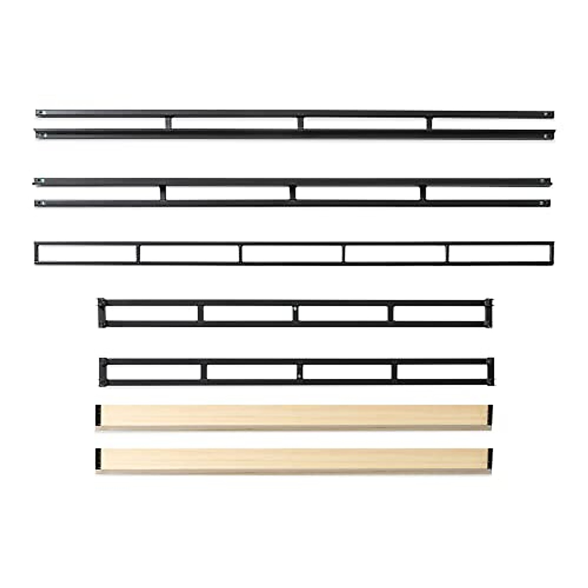 Best Price Mattress 4 Inch Metal Box Spring Mattress Support with Wood Slats, Full