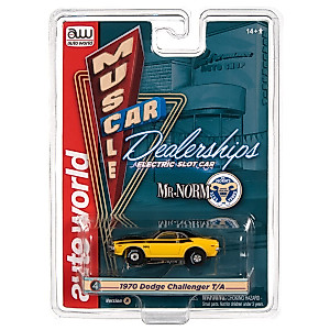 Auto World Thunderjet Mr. Norm's Grand Spaulding Dodge - 1970 Dodge Challenger T/A (Yellow) HO Scale Slot Car