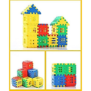 Building Blocks Construction and Connect Toy Sets, Educational Building Toys Building Sets, Develop Tactile Skills, Creativity, Sense of Color,for Preschool Toddlers Girls and Boys-1419