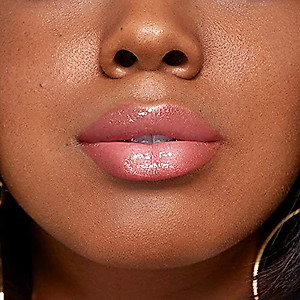 Rimmel Stay Glossy Lip Gloss - Non-Sticky and Lightweight Formula for Lip Color and Shine - 133 Bare Minimum, .18oz