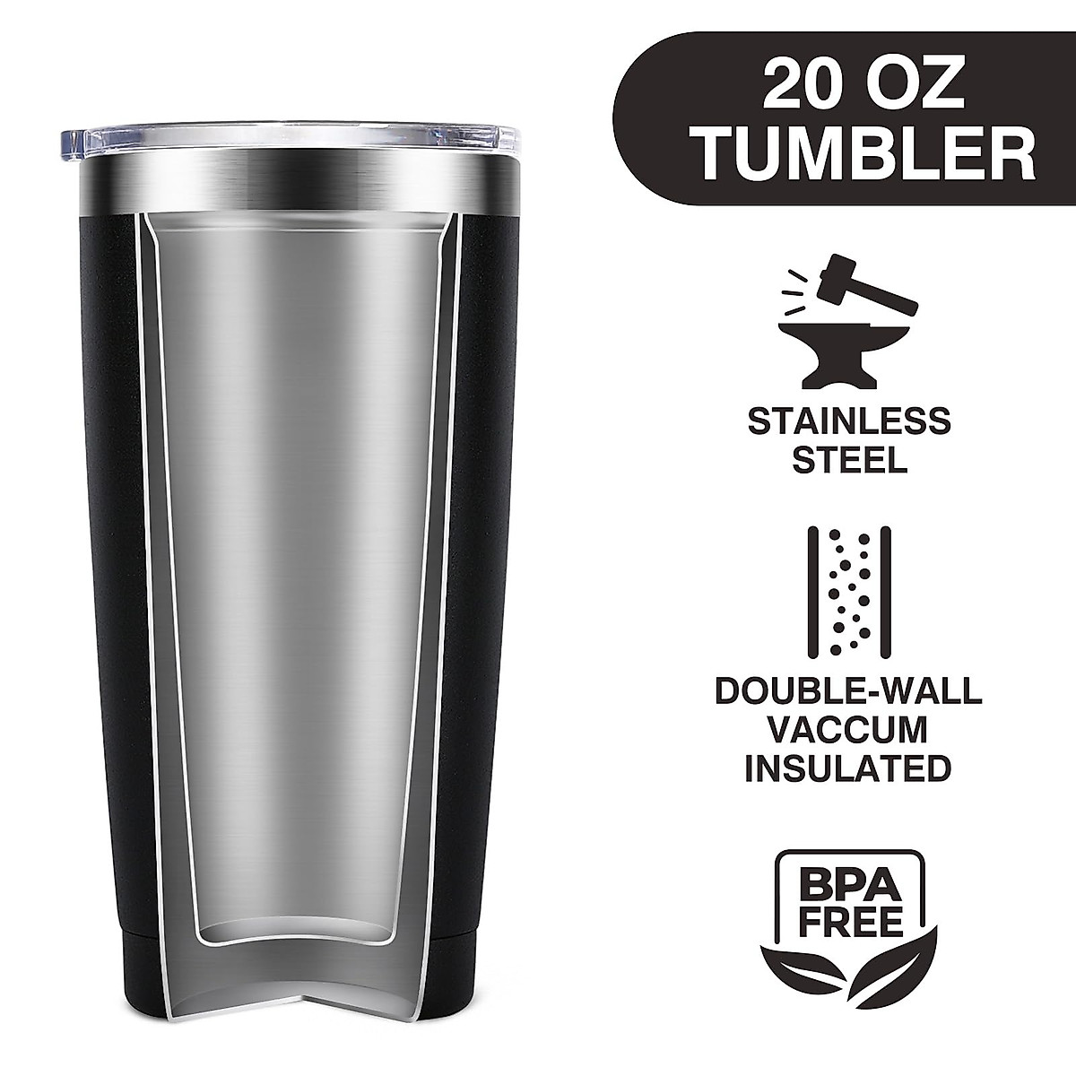 Soccer Coach Gifts for Men, Football, Baseball, Softball, Swim, Basketball, Cheer - Funny Coach Noun Definition Gift Idea for Appreciation, Christmas, Birthday, 20oz Insulated Coach Tumbler, Black