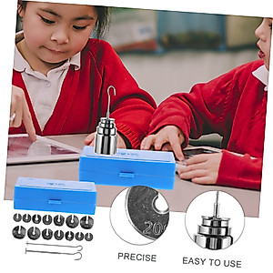 DOITOOL 1 Set Laboratory Slotted Mass Metal Slotted Weights Science Experiment Tools Hanger and Box