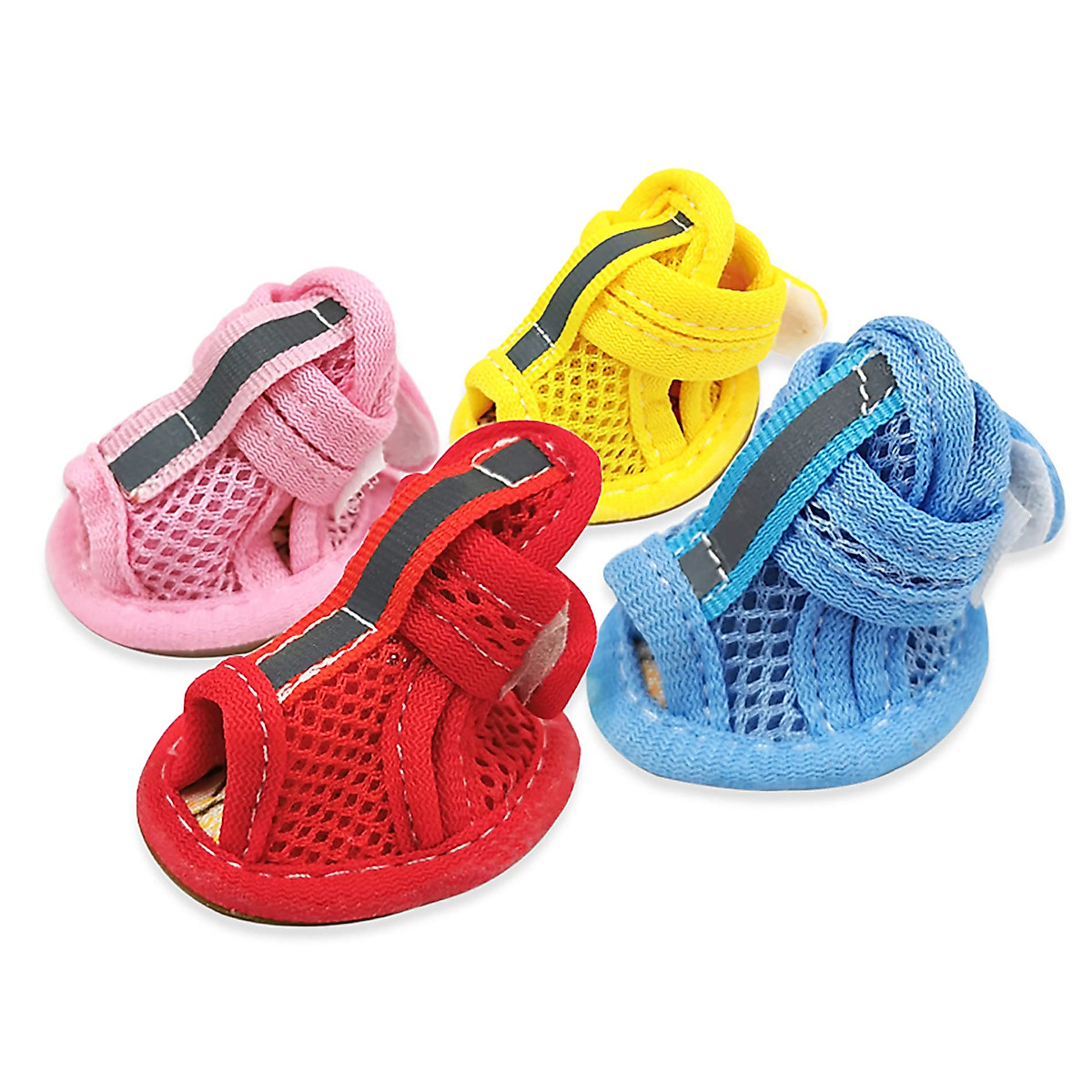 Small Dog Sandals, Breathable Mesh Extra Small Puppy Shoes for Summer, Pink, Blue, Yellow, Red Sandals for Dogs Blue Size 2