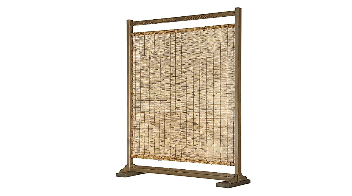 MyGift Large Reed Privacy Screen - Rustic Room Divider