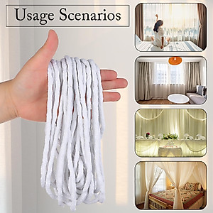 10 Yard Extra Heavy Sausage/Rope Lead Beads Weight Cord Rope Curtain Accessories for Light Weight Sheer Curtain Drapes Fabrics Weighted Tape Cording DIY Fabric Covered, (60g Per Yard)