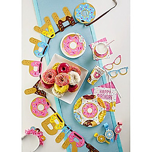 Creative Converting All Over Print Plastic Tablecover, Donut Time -