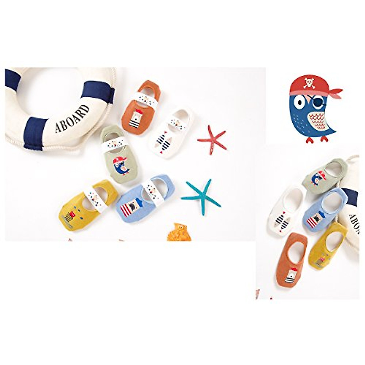 JUNOAI Toddler Non Skid No Show Socks - Low Cut Anti Slip Grip Slippers for Baby Kids Boys Girls 10 Pairs (3-4T, Dinosaur)