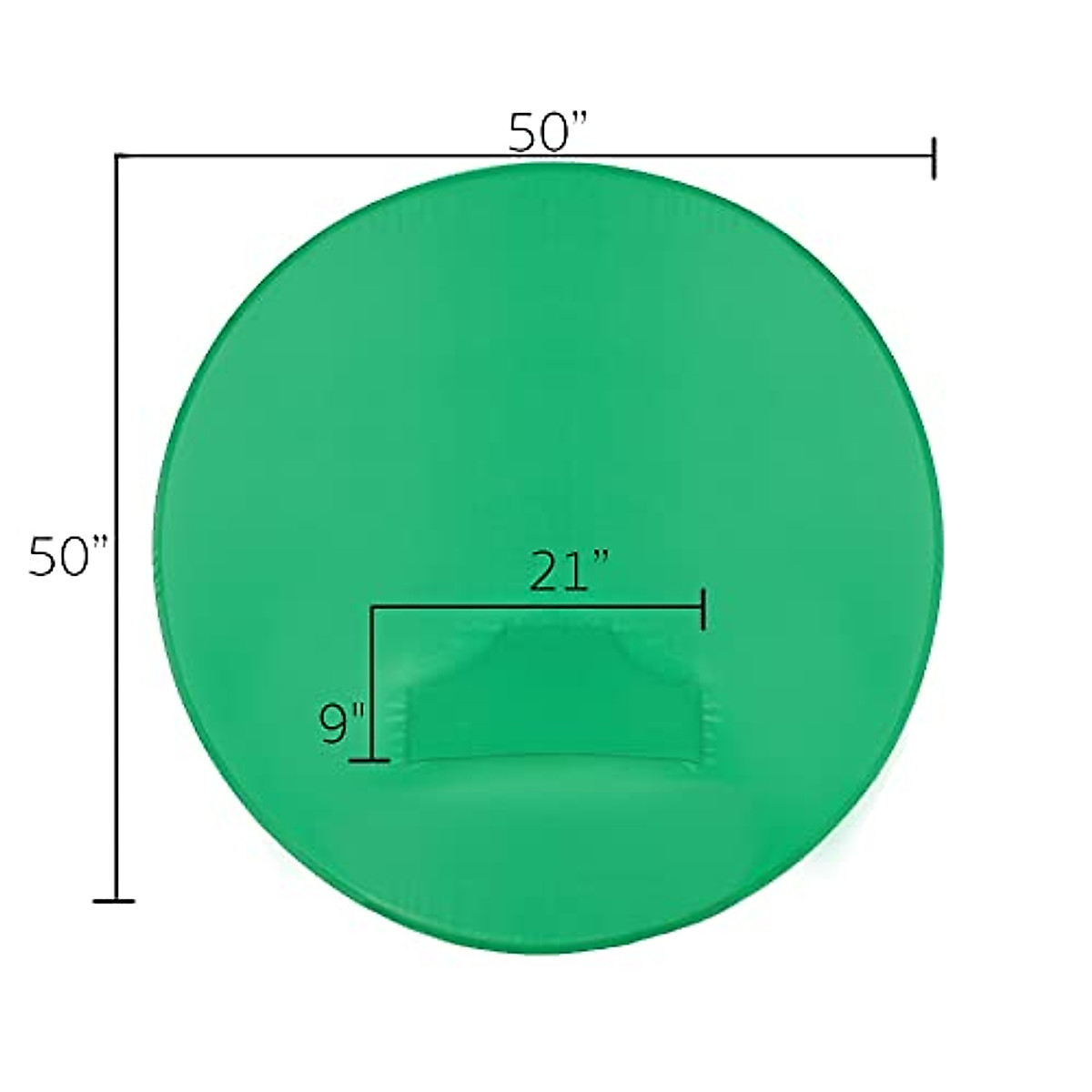 PRYMALL Pop Up Green Screen Background Circular Chair Attachment Stream Online Work from Home Conference Portable Privacy Backdrop Storage Bag