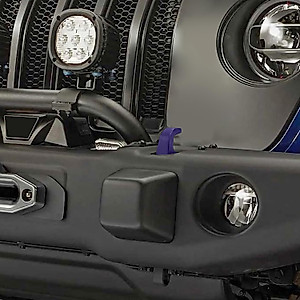 JWWY Bumper Tow Hook Covers Tow Trailer Hitch Receiver Cover Towing Hitch Rubber Sleeve Protector Cover Trim Fit for 2007-2025+Jeep Wrangler JL Gladiator JT 4XE JK Exterior Accessories 2pcs Purple