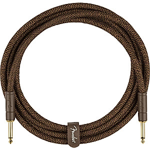 Fender Instrument Cable, 1/4" Straight, Brown, 10 feet (990910007)