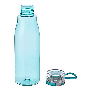 Amazon Basics Tritan Water Bottle with Action Lid – 24-Ounce, 2-Pack, Blue and Purple