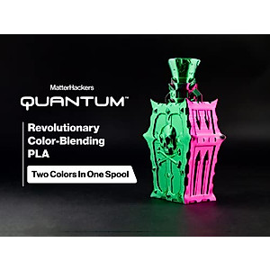 MatterHackers Quantum PLA Dichromatic Dual Color 3D Printer Filament (0.75kg) (1.75mm, Green Raspberry)