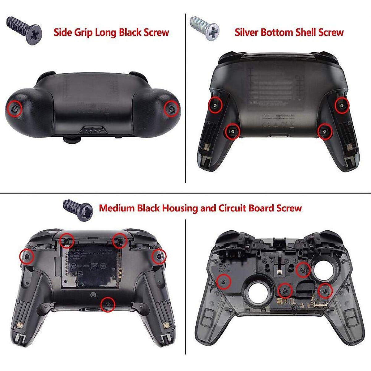 eXtremeRate Purple Faceplate Backplate Handles for Nintendo Switch Pro Controller, Soft Touch DIY Replacement Grip Housing Shell Cover for Nintendo Switch Pro - Controller NOT Included