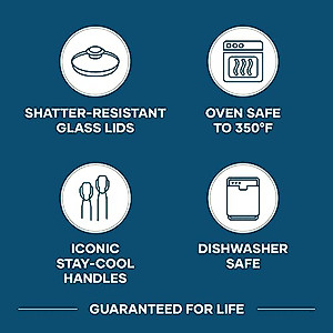 Farberware Classic Traditions Stainless Steel Cookware Induction Pots and Pans Set with Prestige Cooking Utensils, 12 Piece - Stainless Steel