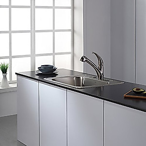 Kraus KTM25 25 inch Topmount Single Bowl 18 gauge Stainless Steel Kitchen Sink