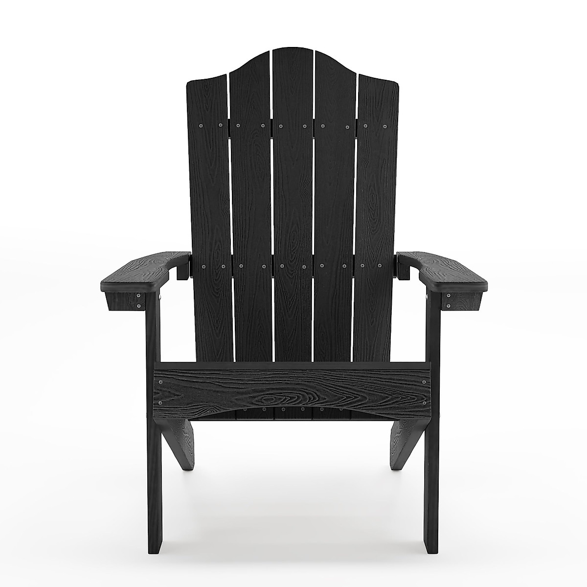 LUE BONA Adirondack Chairs Set of 4, Black Poly Adirondack Chair, Modern Plastic Adirondack Fire Pit Chairs Weather Resistant for Patio, Porch, Deck, Pool, Garden, Backyard