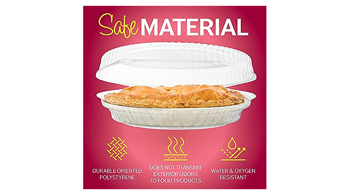 Supellectilem 10" Disposable Pie Containers - Clear & Durable