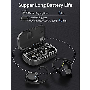 GUANGPONE Bluetooth Earbuds 5.3 in Ear Waterproof Sport Headphones 48 Playtimes Noise Cancelling Wireless Earbuds with Microphone Earphones for Gym Running Workout