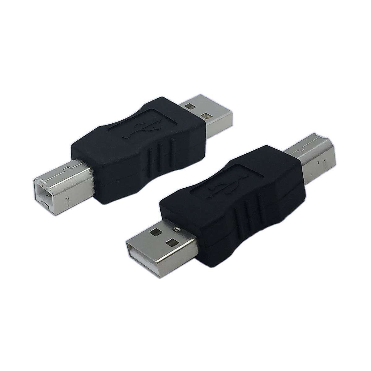 CERRXIAN USB Type A Male to USB Type B Male Connector Converter Adapter (2Pack)