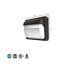 Lithonia Lighting LL ALO 40K TXD Brnz Outdoor TWX2 LED Adjustable Light Output 4000K MVOLT Glass Wall Pack in Textured Bronze