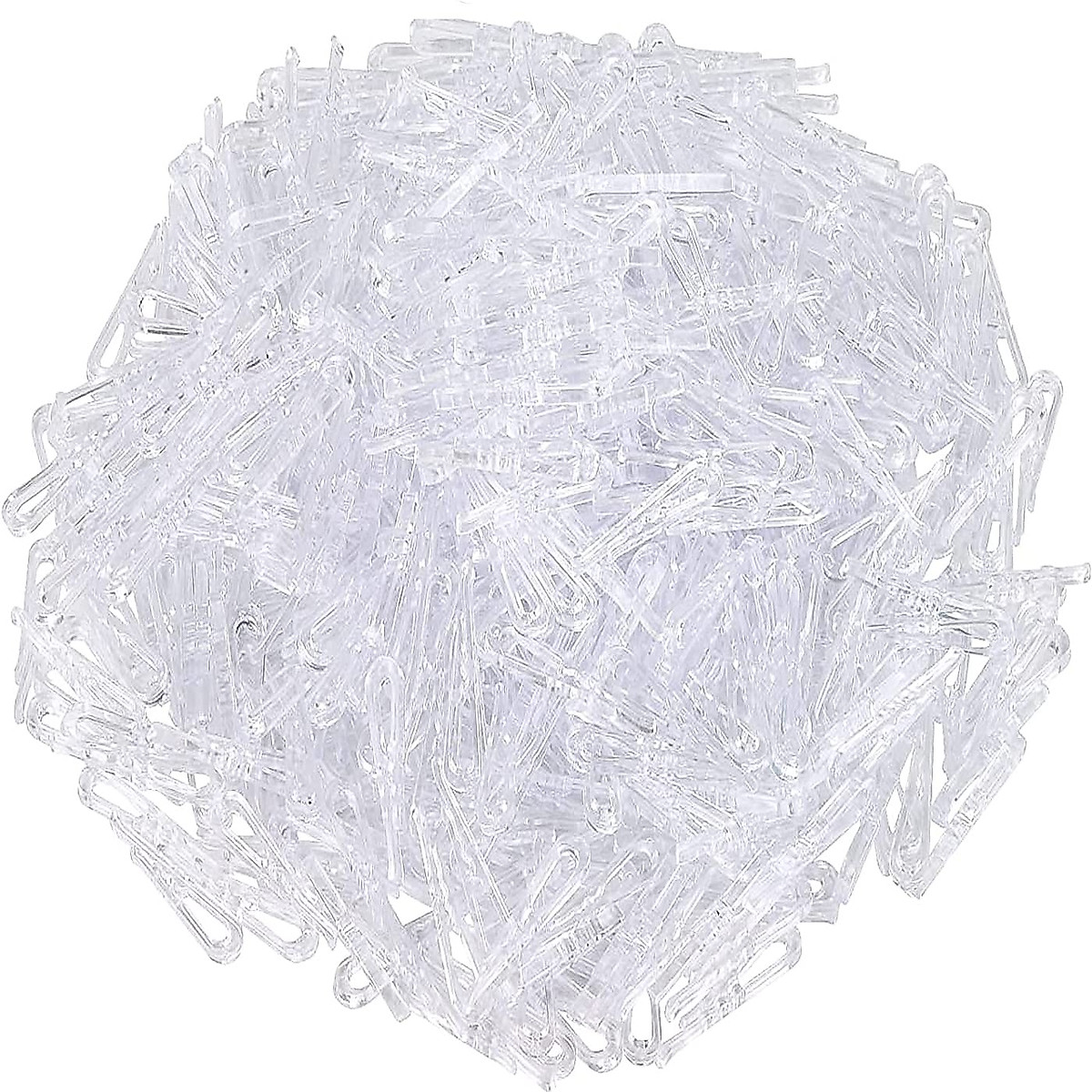 AIMPGSTL 100Pcs Transparent Plastic Alligator Clip 38mm Shirt Fixing Packing Clip U Shape Plastic Clothespins for Ties Socks Pants Shirts