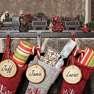 50Pcs 2.4"-2.8" Natural Wooden Slices,Colovis Unfinished Wood Circles with Holes Tree Bark Round Log Discs DIY Crafts Hanging Ornaments (50 Pcs, Natural Wood)