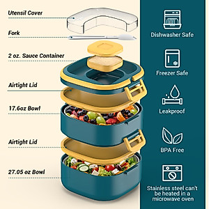 PEDECO Portable Stainless Steel and Silicone Round Food Storage Box with Silicone Lid,BPA Free,Slip Resistant Bottoms,Reusable Snack Nesting Lunch Box for Kids & Adults-Set of 3