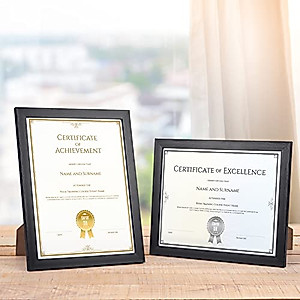 Giftgarden Black 8.5x11 Picture Frame Set of 12, Multi 8.5 x 11 Frames Bulk for Award Certificate Document Diploma, Wall or Tabletop Display