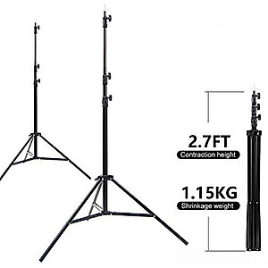 MOUNTDOG Background Stand 8.5X10ft, Backdrop Support System Kit Photo Video Studio Adjustable Heavy Duty Background Support with Sandbag & Carry Bag