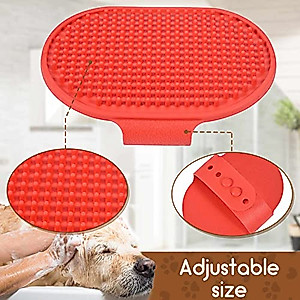 10 Pieces Pet Grooming Brush and Combs Set, Pet Grooming Gloves, 2-in-1 Steel Combs for Dogs and Cats, Metal Flea Comb for Cats, Dog Nail Trimmer, Dog Finger Toothbrush