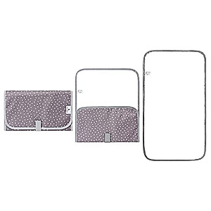 Portable Changing Pad for Baby - Waterproof Diaper Changing Pad - Compact Baby Changing Pad- Travel Diaper Changing Mat - Foldable Lightweight Changing Mat for Newborn (Grey Stars)