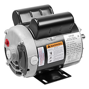 VEVOR 2HP SPL Air Compressor Motor, 3450 RPM Electric Motor, 115/230V, 15/7.5Amps, 5/8" Keyed Shaft 56 Frame, 1.88" Shaft Length for Air Compressors