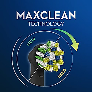 Oral-B CrossAction Electric Toothbrush Replacement Brush Heads, Black, 6 Count