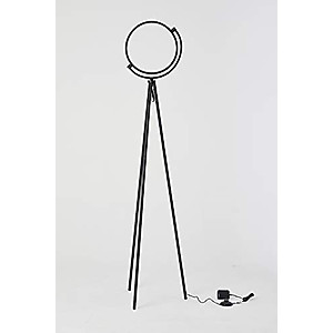 Syrinx Eclipse LED Floor Lamp, Modern Tripod LED Floor Lamp LED Ring Light for Living Rooms, Bedroom, Dorm Room, Office