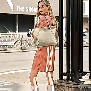 OB OURBAG Women's Tote Handbags, Large Fashion Designer Elegant Shoulder Bag Purses for Ladies, Champagne Gold