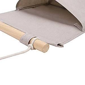 Wall Hanging Storage Bags 3 Pockets Cotton Canvas Fabric Wall Storage Organizer Multifunctional Door Closet Hanging Storage Organizer Waterproof Wall-Mounted Storage Pouch for Bedroom Home Office