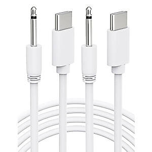 Bicmice USB Type C DC Charging Cable 2.5mm DC Charger Cord 2.6Ft Replacement-2 Pack(White)